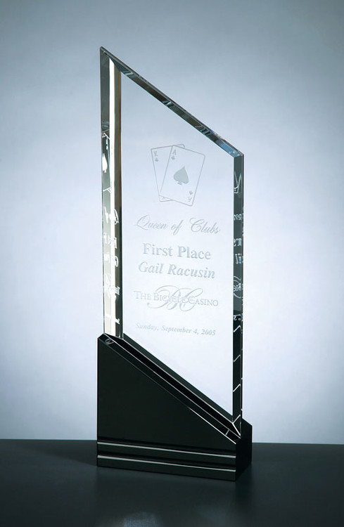 RISING SAIL CRYSTAL AWARD, Personalized Crystal