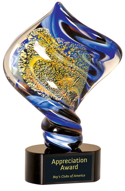 Diamond Twist Blown Glass Award