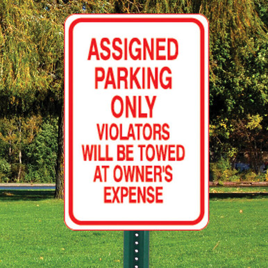 Assigned Parking Only Sign