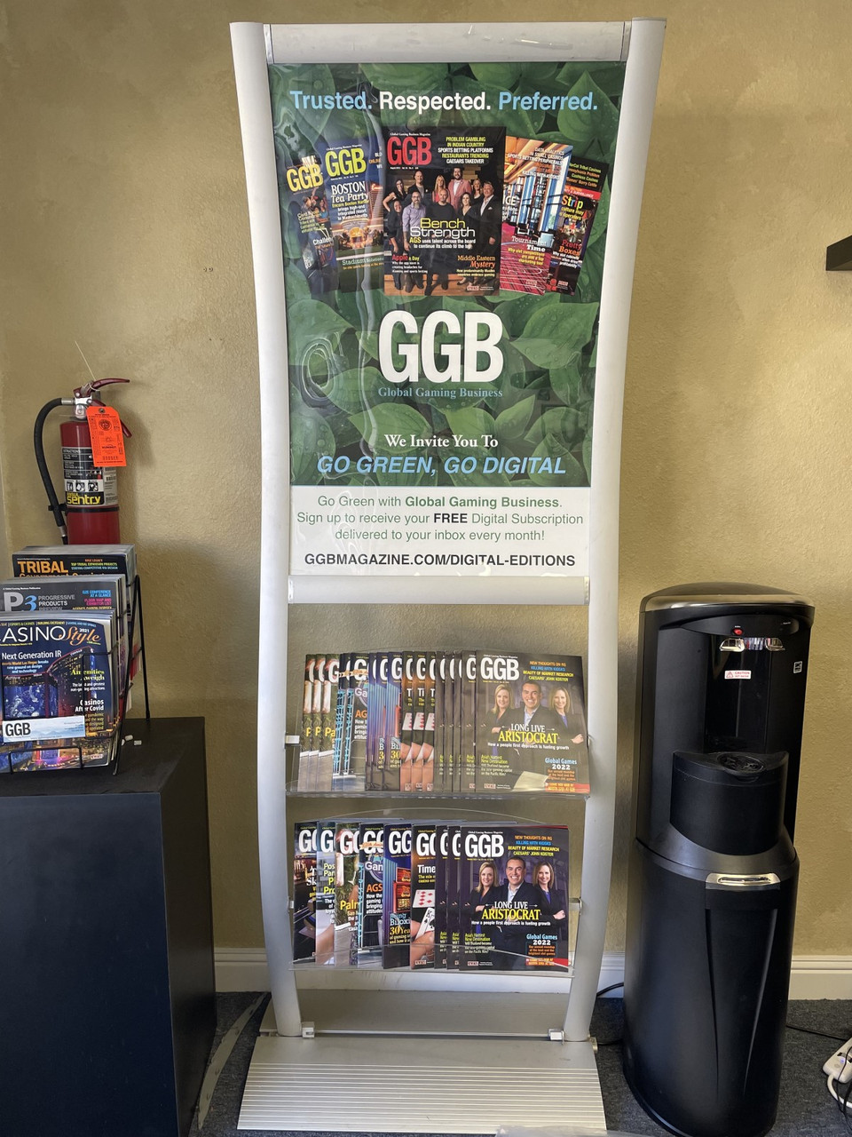 Buy a used - Magazine Stand with Poster Display - UsedBooths.com