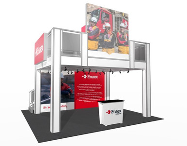 Rent a Tradeshow Booth - Double Deck Turnkey Rental Booth 20 x 20 Light ...