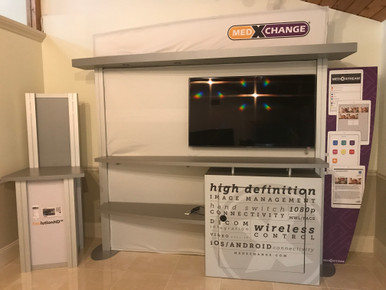 Buy a used - Exhibit Booth with Kiosk & Storage Crate *NEW CONDITION ...