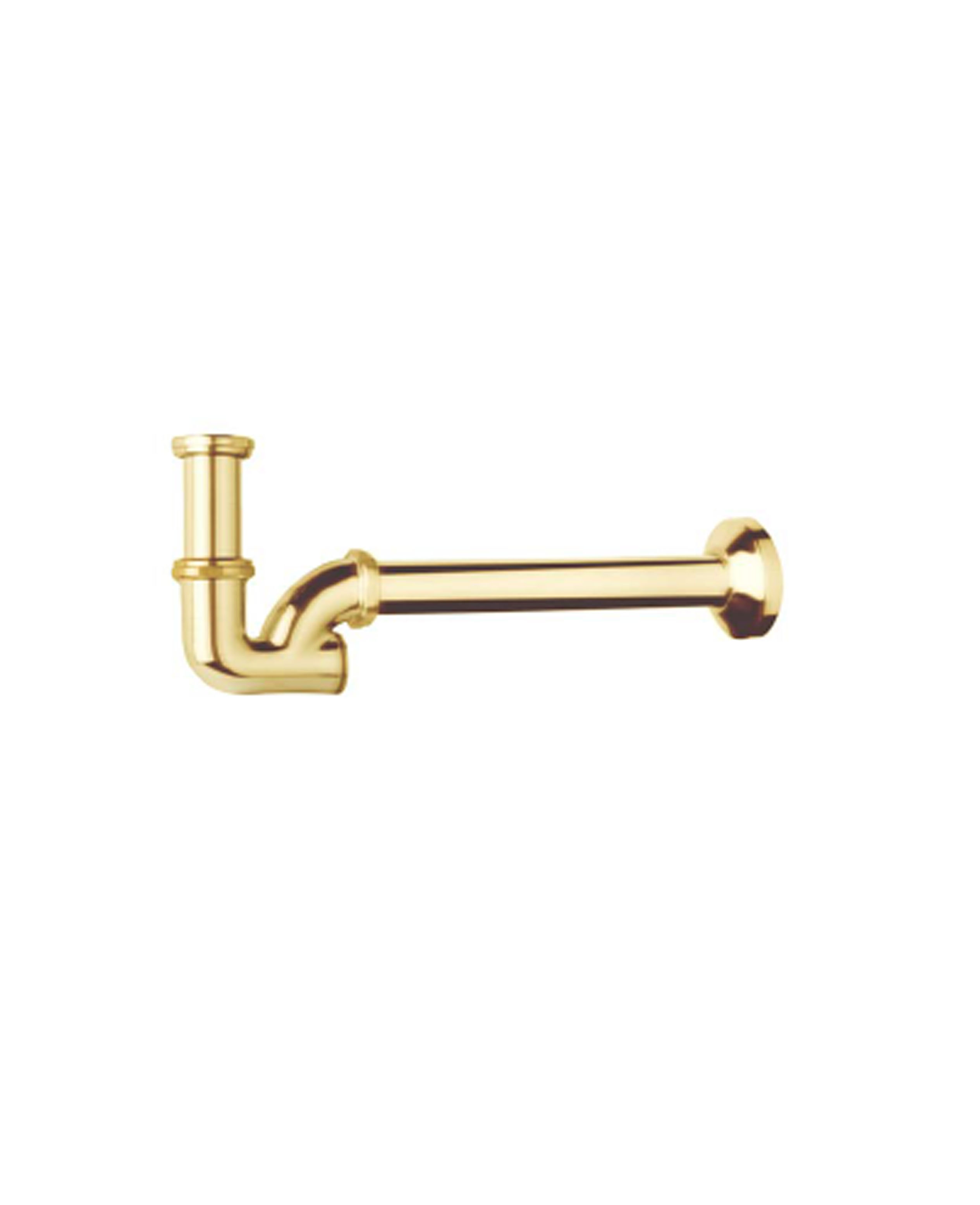 Contemporary scuffed brass basin trap