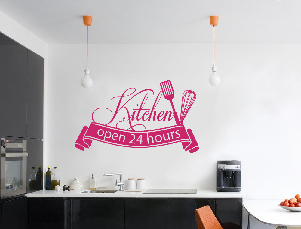 Kitchen Word Art Wall Sticker ( FREE application tool )