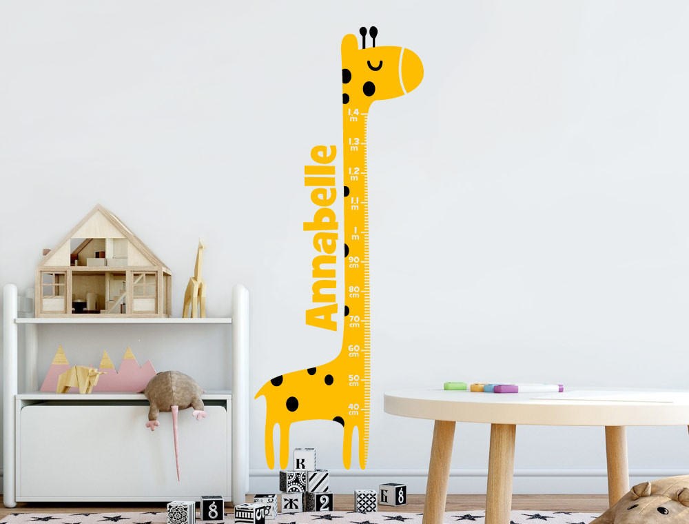 Personalised Dinosaur Height Chart Wall Sticker