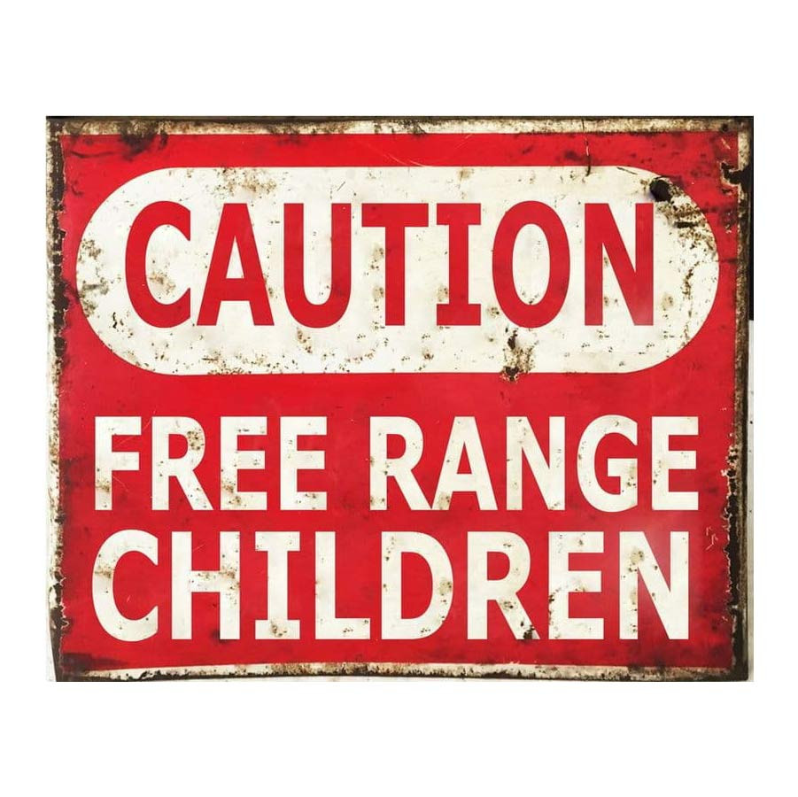 Caution Enter At Your Own Risk Metal Wall Sign