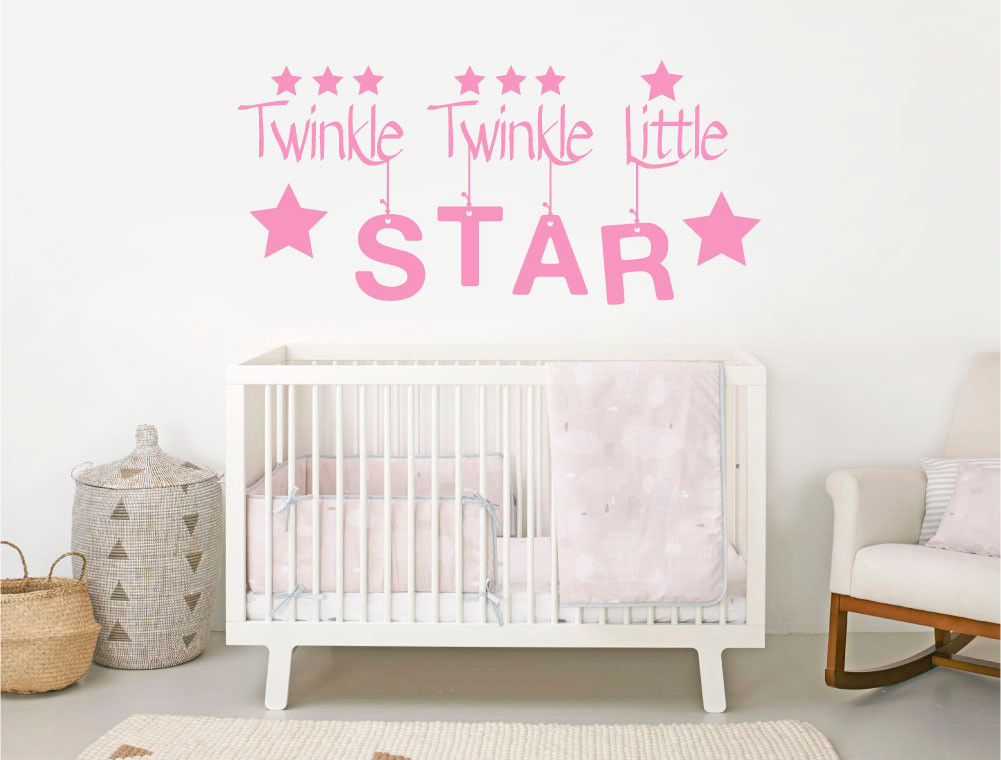 Twinkle Twinkle Little Star Wall Sticker ( FREE application tool )