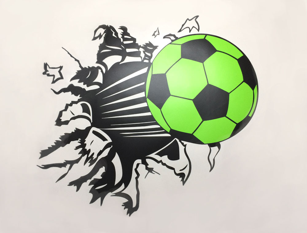 Football Goalkeeper Wall Sticker ( FREE application tool )