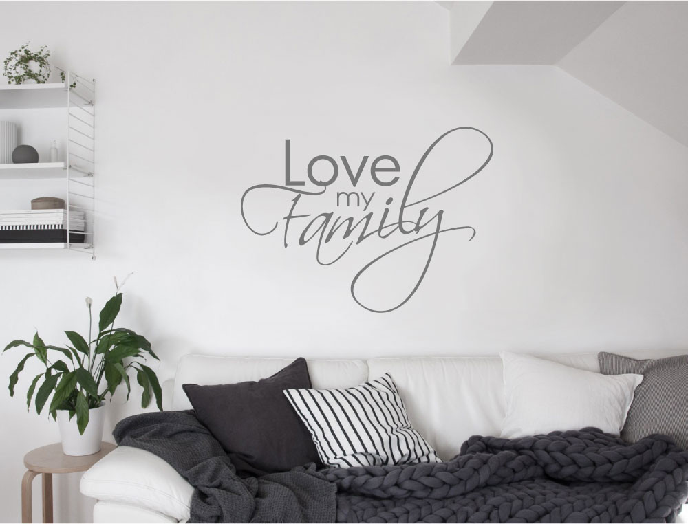 Family where life begins and love never ends wall sticker