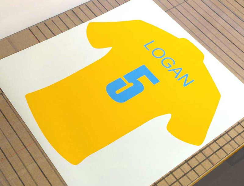 Personalised Football Shirt Wall Sticker ( FREE application tool )