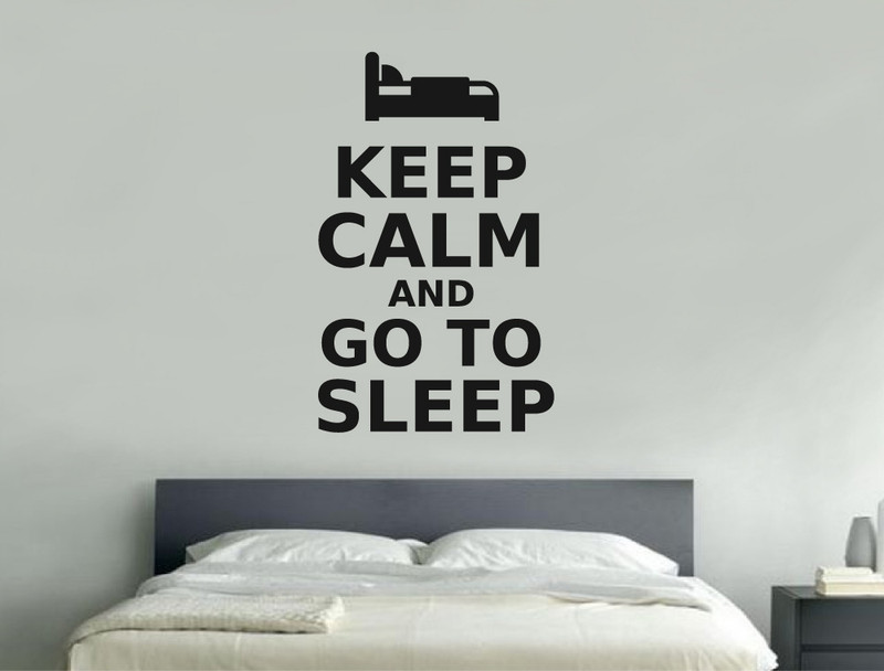 Keep Calm and go to Sleep Wall Sticker