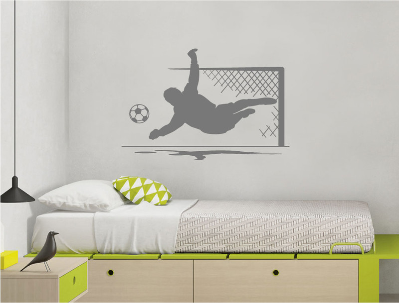Football Goalkeeper Wall Sticker ( FREE application tool )