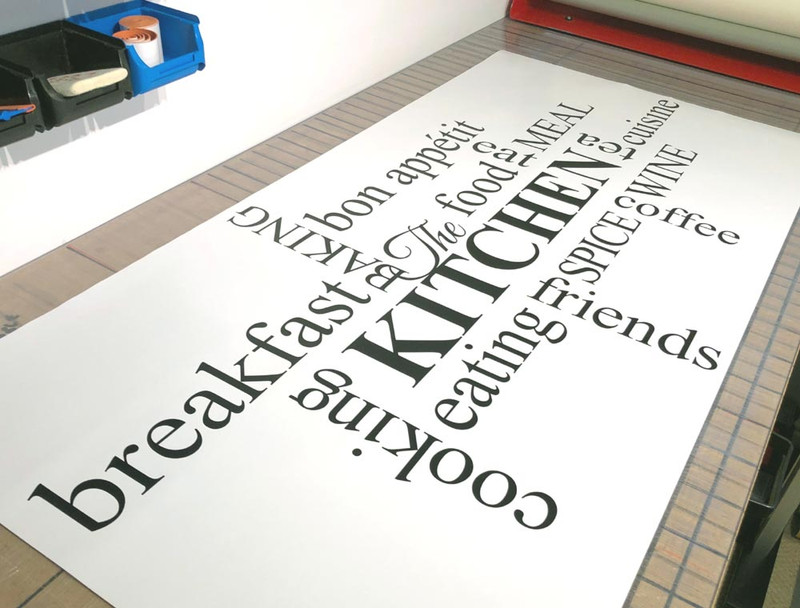 Kitchen Word Art Wall Sticker ( FREE application tool )