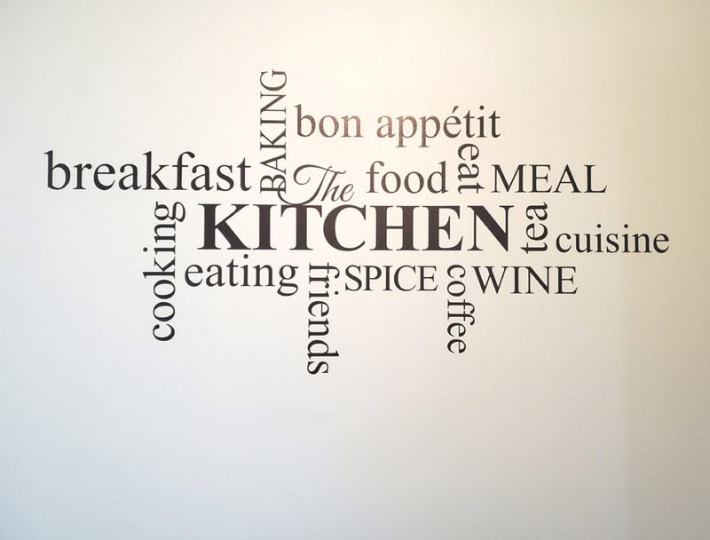 Kitchen Word Art Wall Sticker ( FREE application tool )