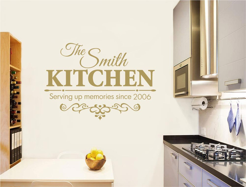 Personalised Kitchen Wall Sticker ( FREE application tool )