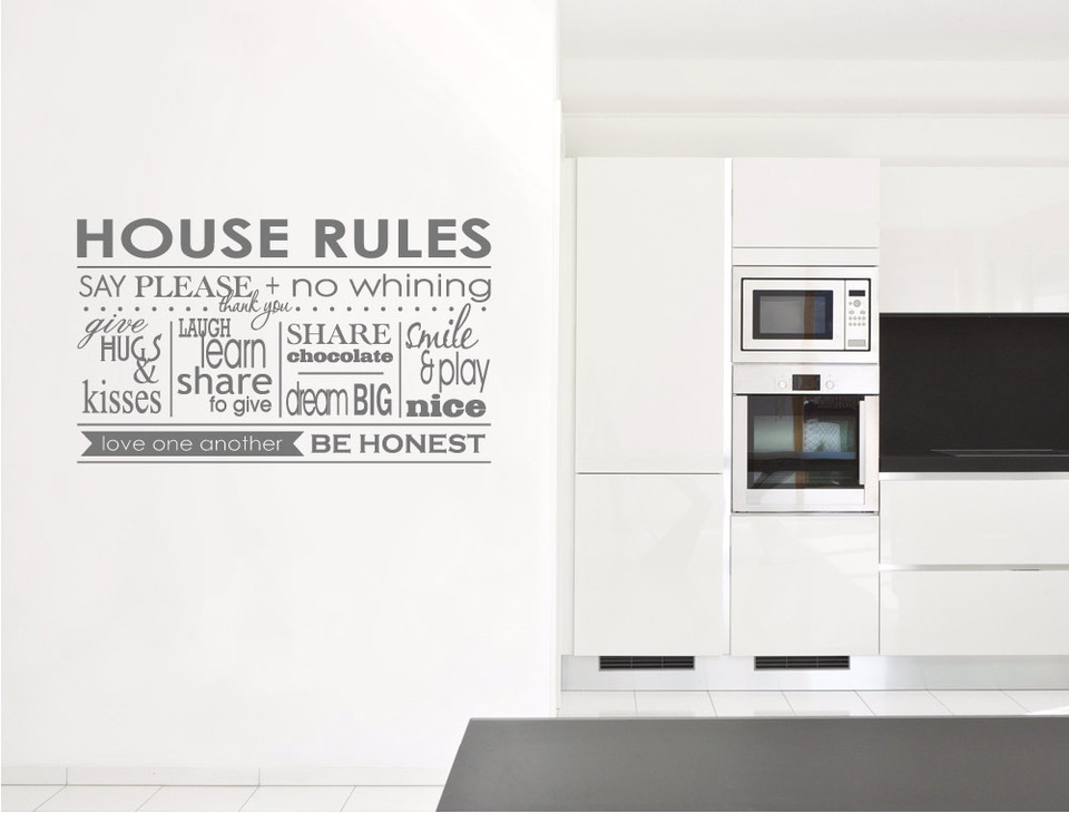 House Rules Wall Sticker ( FREE application tool )