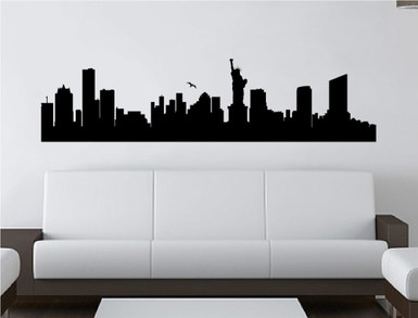Skyline New York City Wall Sticker ( FREE application tool )