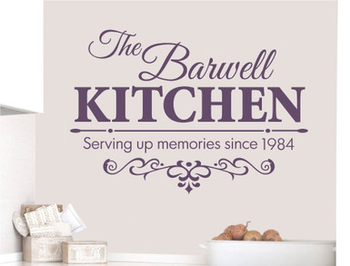 Personalised Kitchen Wall Sticker ( FREE application tool )