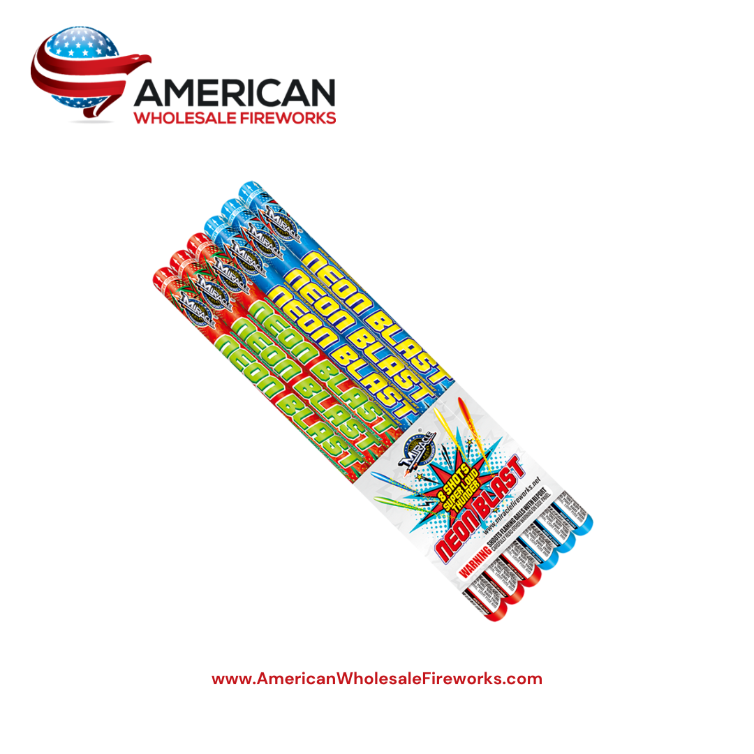 Neon Blast Candles - Roman Candle