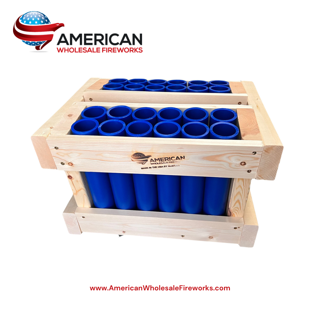 24 Shot Fan Rack - Pyro Supply/Mortar Rack
