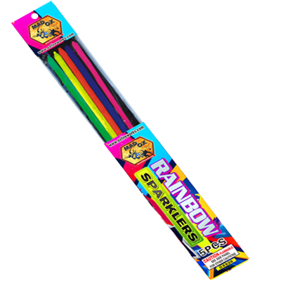 Rainbow Sparklers - Mad Ox Fireworks - OX828