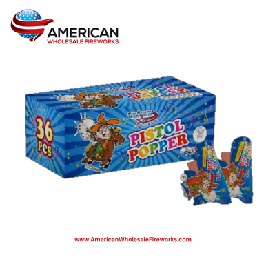 Pistol Popper (Box of 36 Poppers) - Novelty