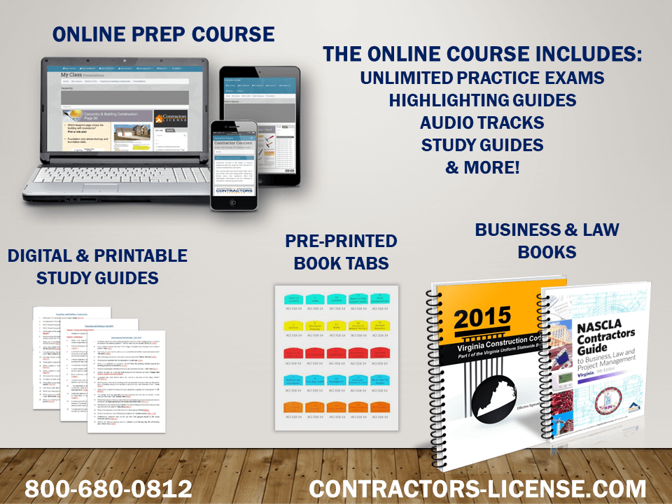 VIRGINIA Business Law Combo Prep Course for Contractors