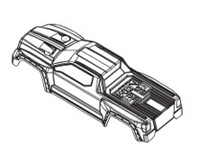 Wov Racing Red body Shell 1PC WOV-135 for 1/9 RC Monster Truck