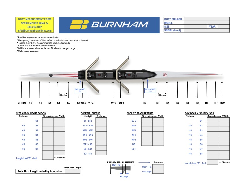 Boat Measurement Forms