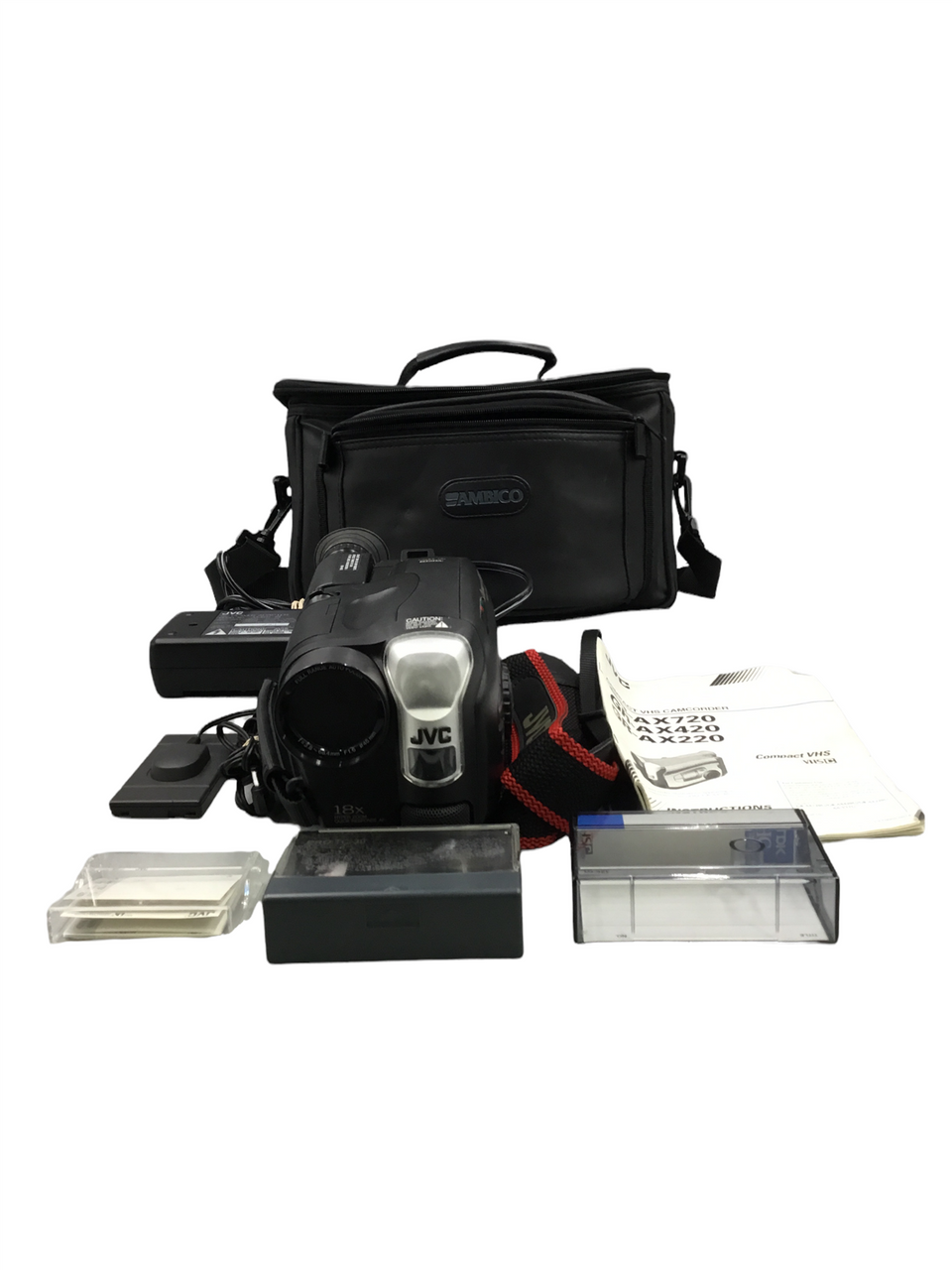 JVC Compact VHS Video Camcorder Camera GR-AX720U 18X Zoom AS IS Untested