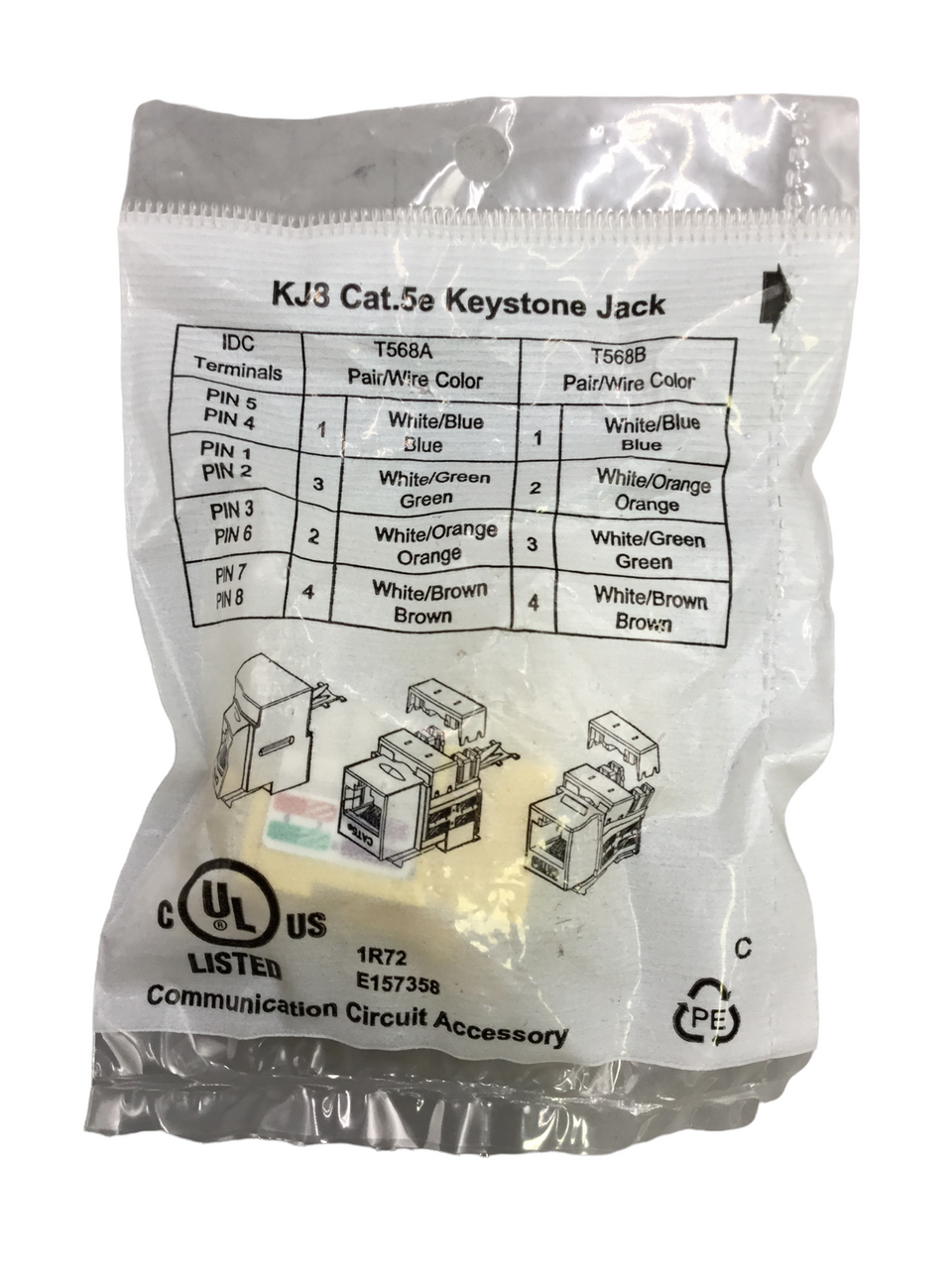 Monoprice KJ8 Cat.5e Keystone Jack