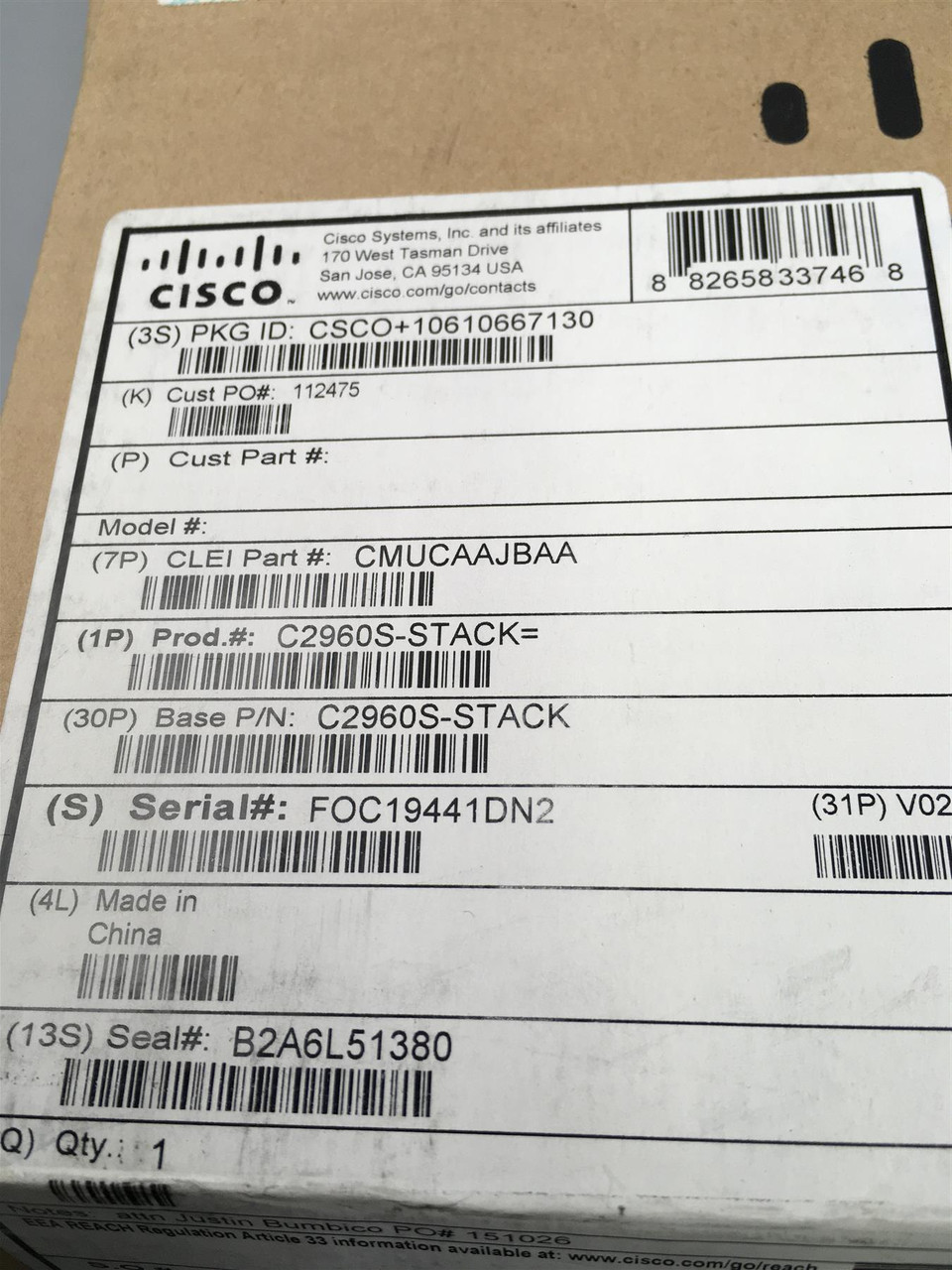 Cisco Catalyst 2960S Series FlexStack Network Stacking Module C2960S ...