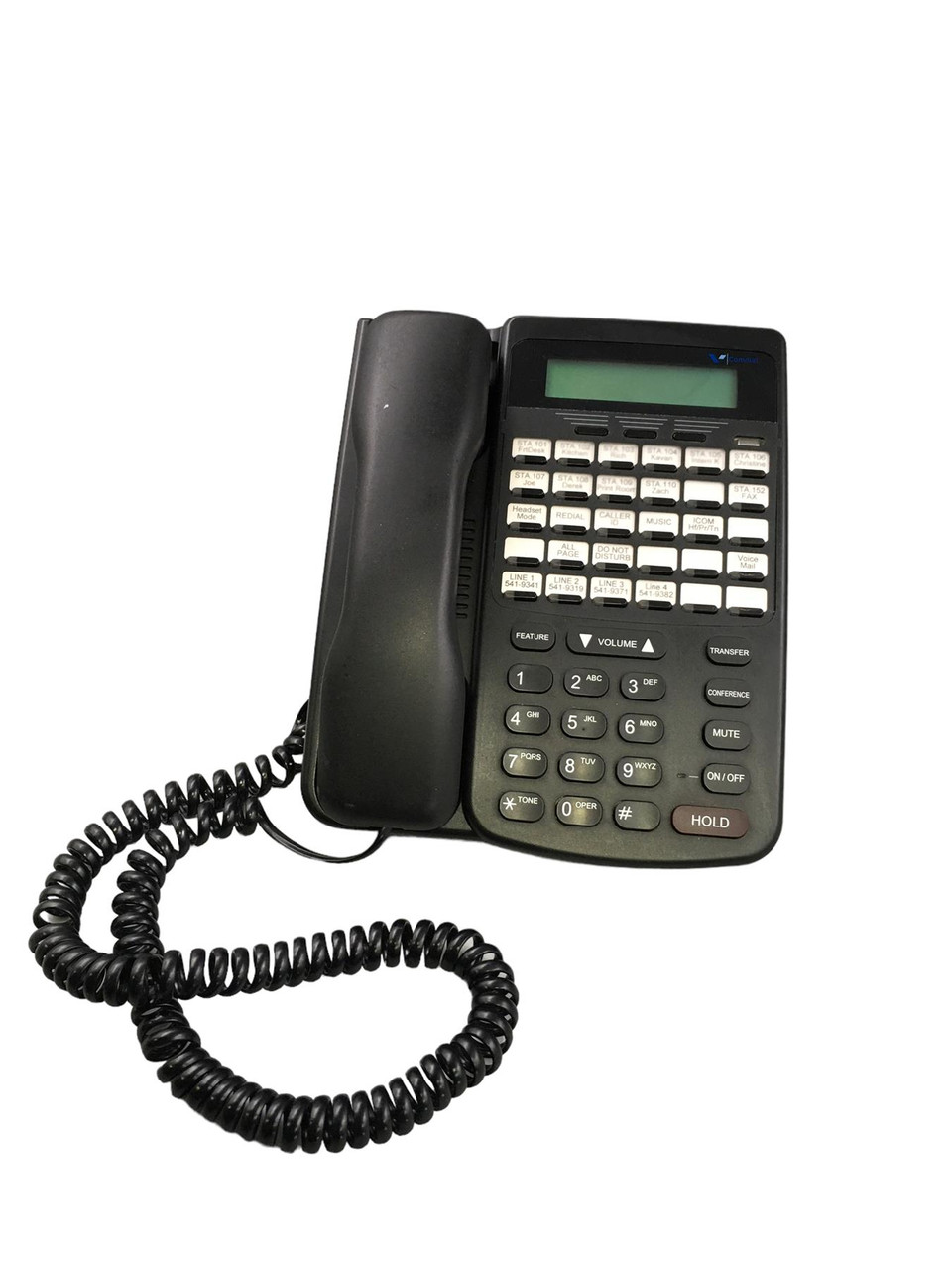 COMDIAL 7260-00 HAC / 3B, Black Digital Executive Desk Phone W/Stand ...