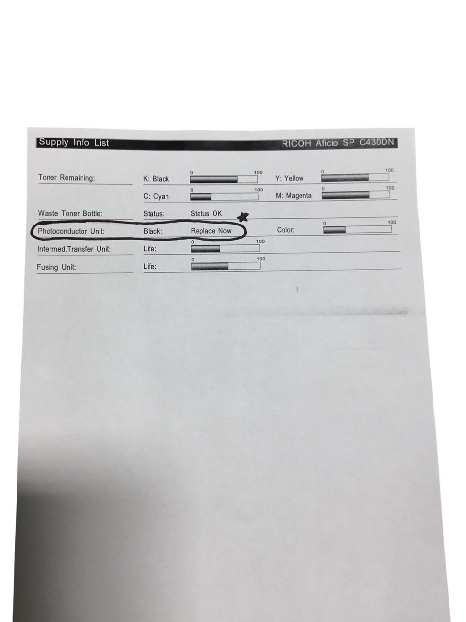 RICOH AFICIO SP C430DN Color LaserJet Printer