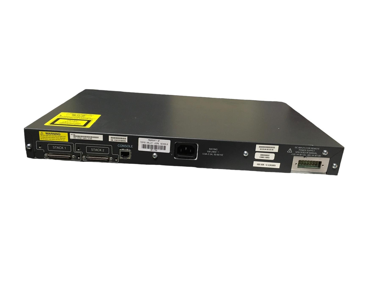 Cisco Catalyst 3750 Series WS-C3750-24PS-S POE-24 Port Network Switch