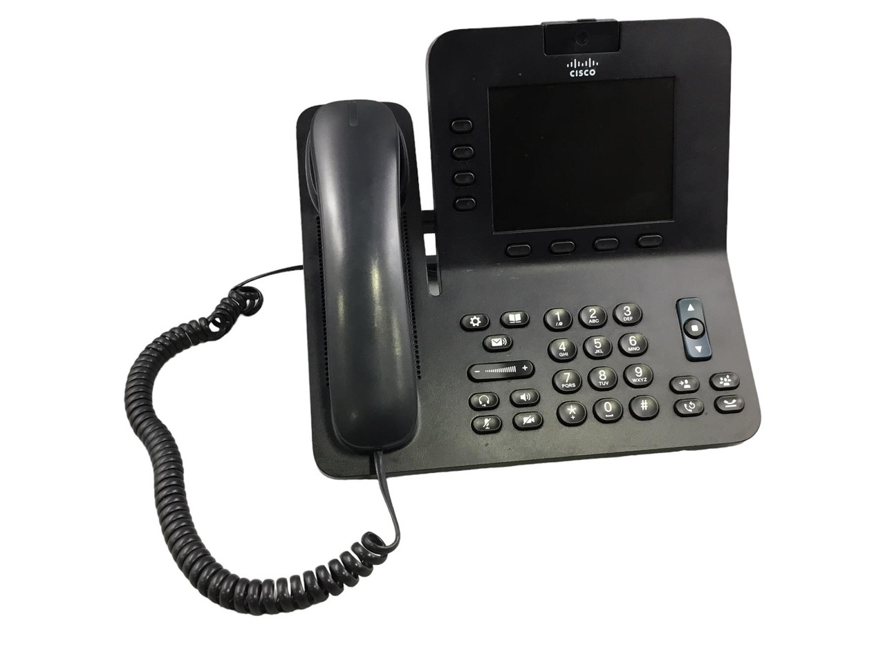 Cisco CP-8945- IP Video Conference Phone w/ Stand Handset Cable