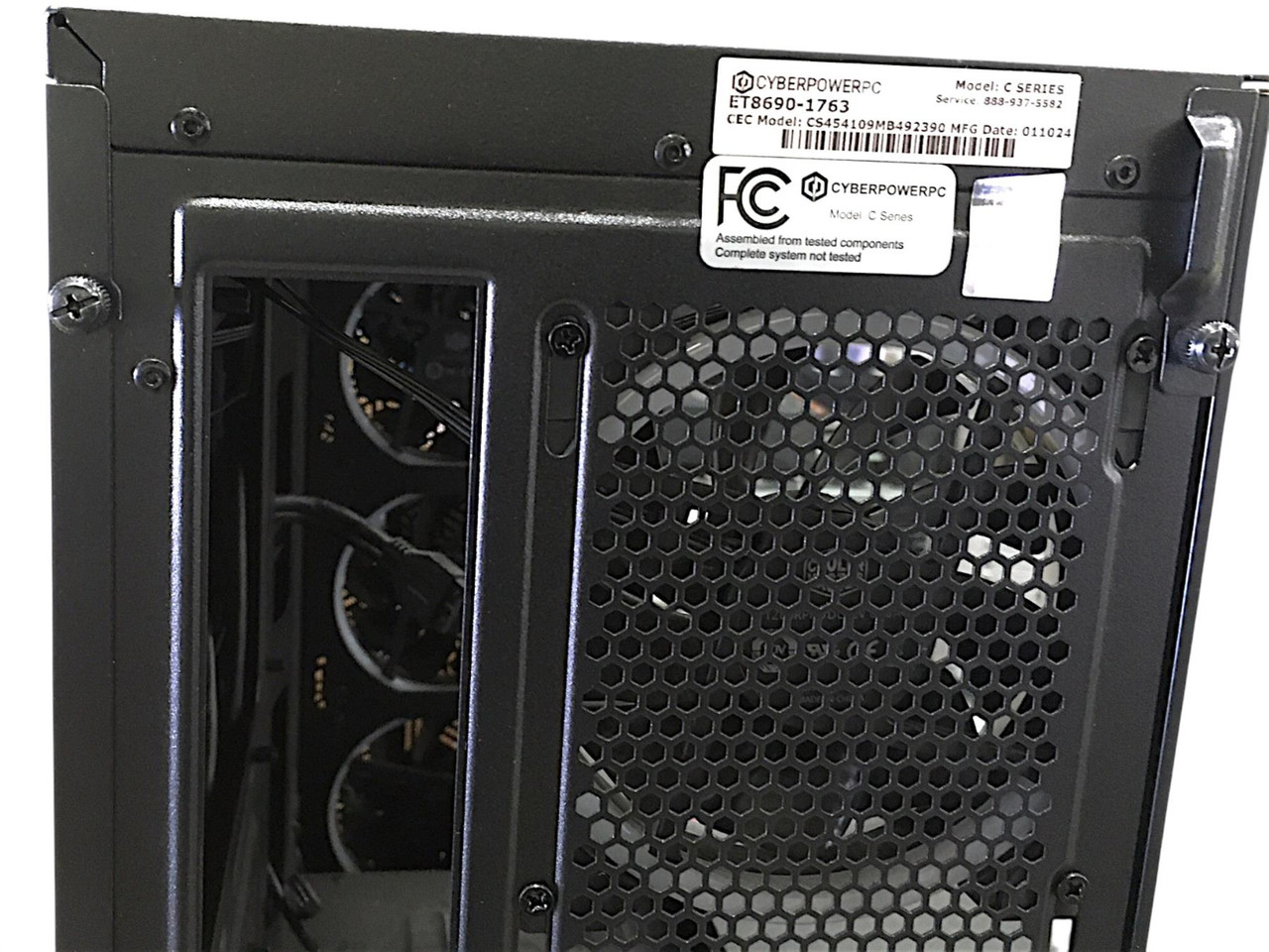 CyberPowerPC C Series ET8690-1763 Gaming PC Case With Fans