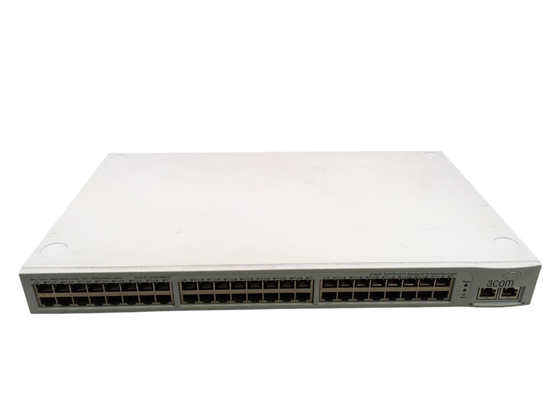 Network Switch 3COM SuperStack3 Series 3C16476 49, 50 Ports 10/100 Gigabit