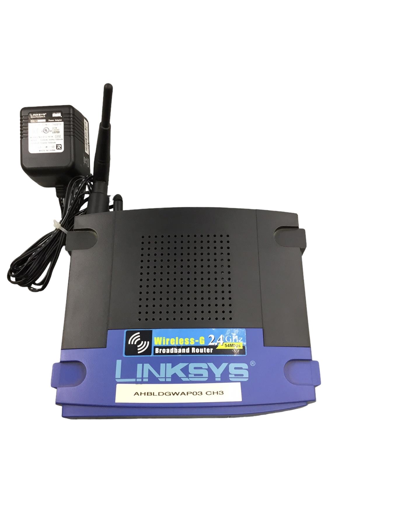 Linksys Wireless-G Broadband Router 54Mbps WRT54G w/ one antenna