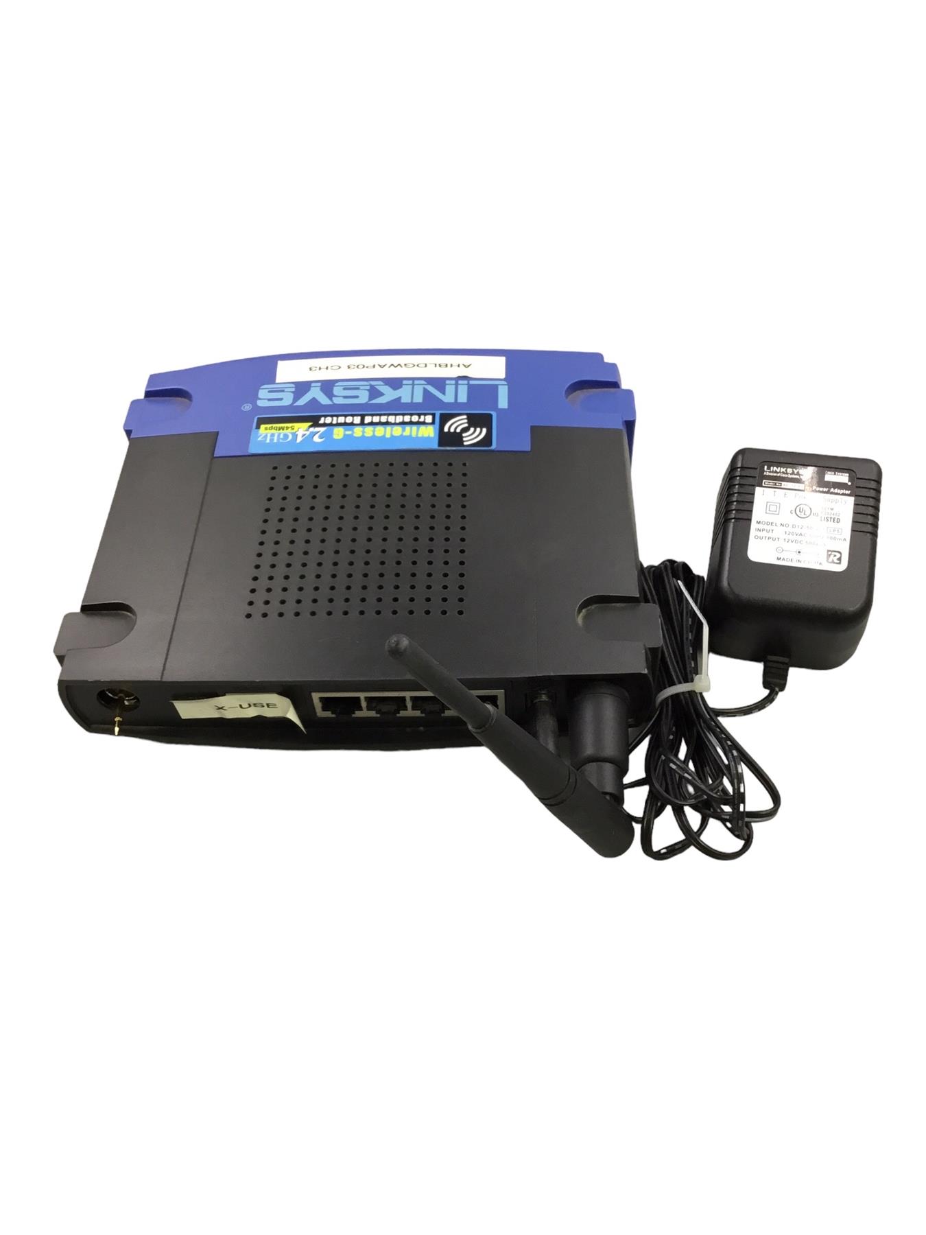 Linksys Wireless-G Broadband Router 54Mbps WRT54G w/ one antenna