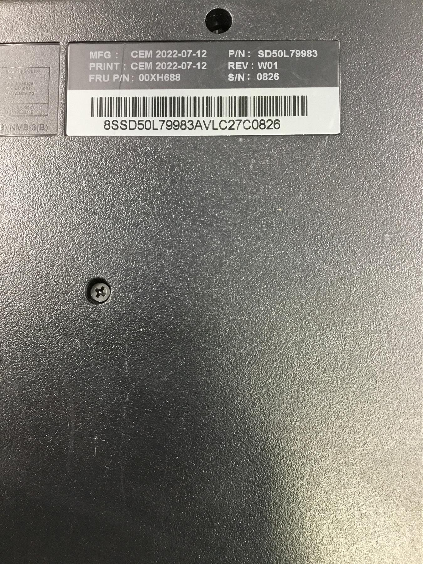 Lenovo Traditional USB Keyboard 00XH688 SK-8827