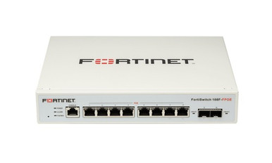 FS-108F-FPOE Fortinet FortiSwitch 108F Switch, 8 Port GE PoE+, 2x GE ...