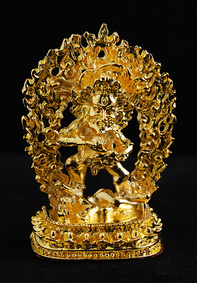 Black Zambala Gold/Alloy 2" Statue