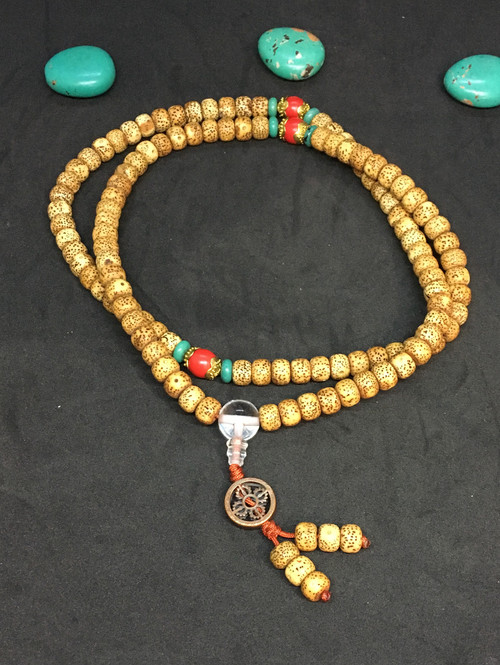 Abacus Shape Lotus Seed Mala 9 mm