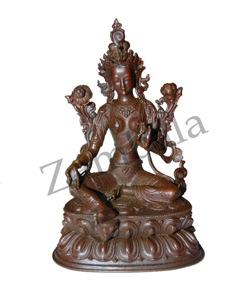 Green Tara Copper Statue
