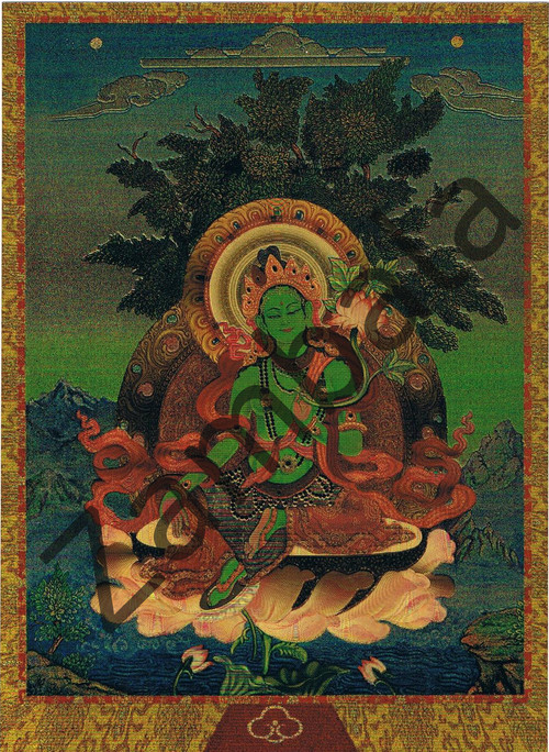 Green Tara Card Gold