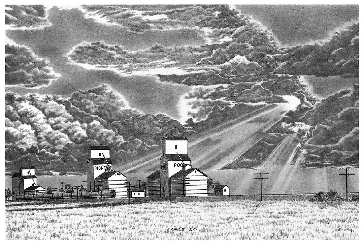 "Prairie Sky" Mini Reproduction | Bernie Brown Art | Western Pencil ...