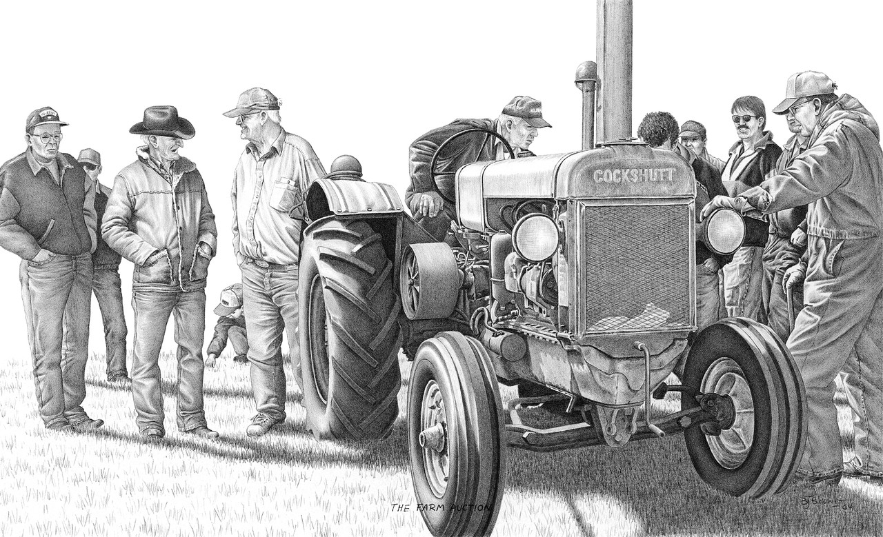 "The Farm Auction" Limited Edition Print | Bernie Brown Art | Wildlife ...