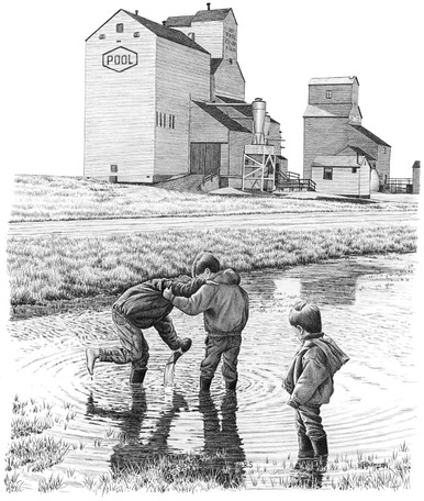 "Puddle Jumpers" Mini Reproduction | Bernie Brown Art | Western Pencil ...