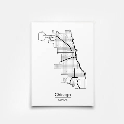 Simple Map Of Chicago